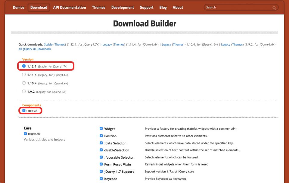 jQuery UIで必要な機能のみ読み込むようにカスタマイズする | cly7796.net